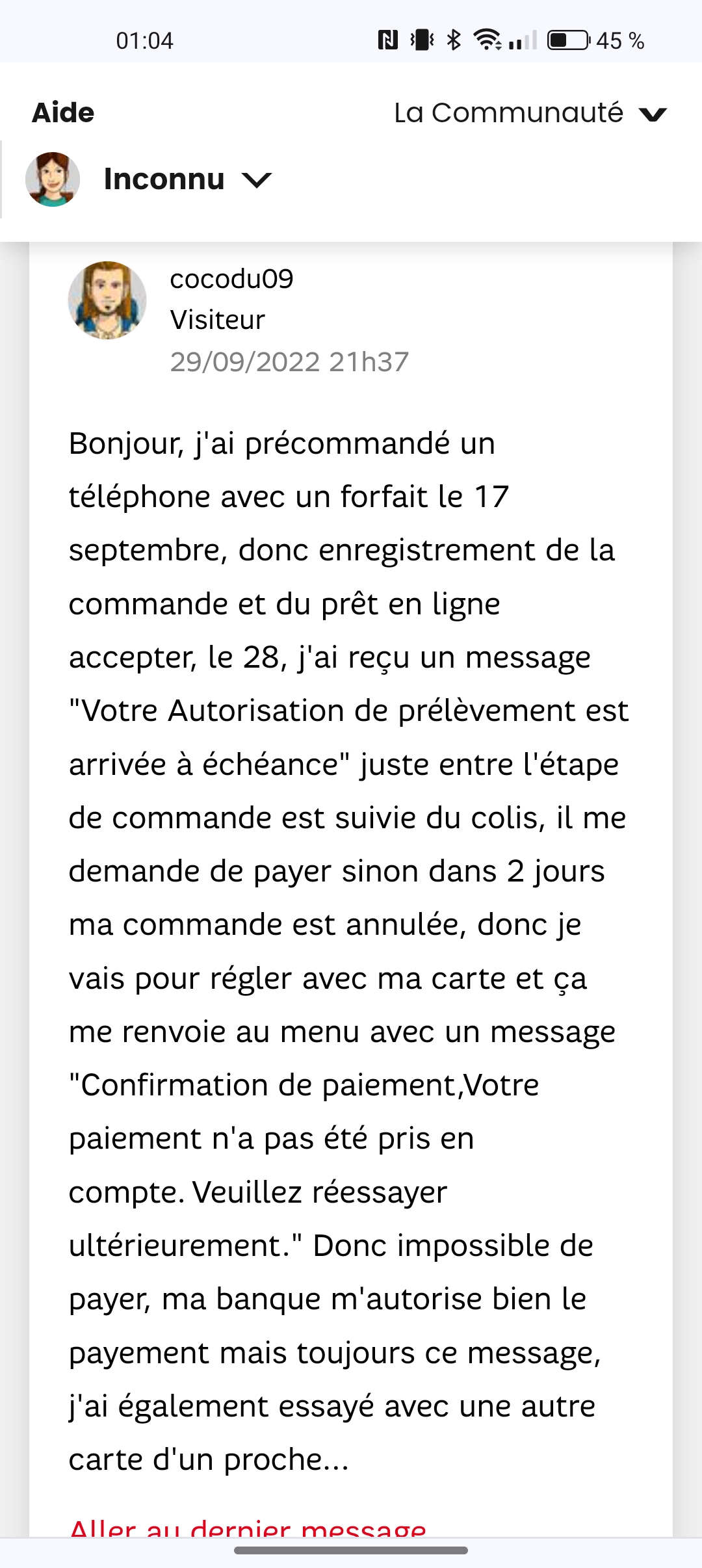 RED by SFR - Commande d'un pixel 9 pro - Infos & Questions