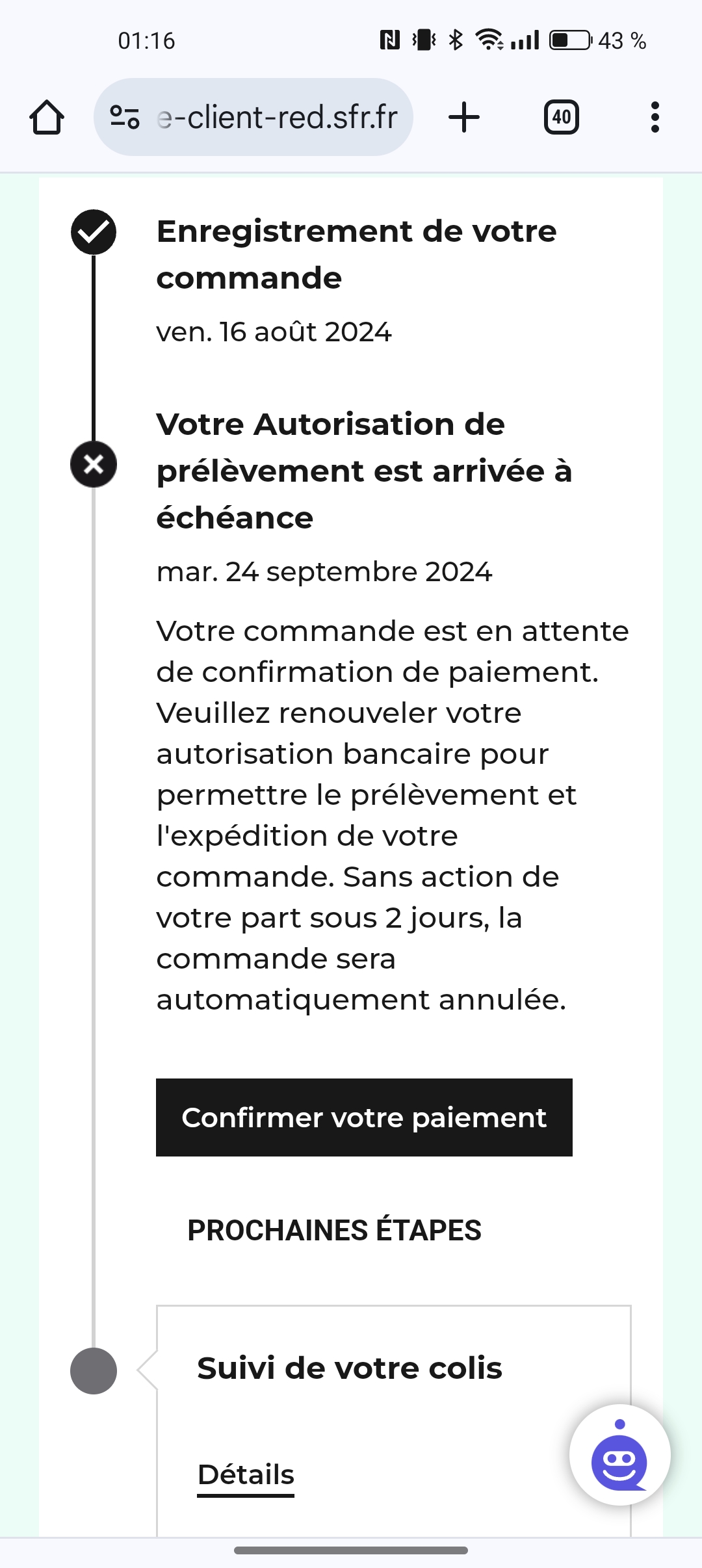 RED by SFR - Commande d'un pixel 9 pro - Infos & Questions